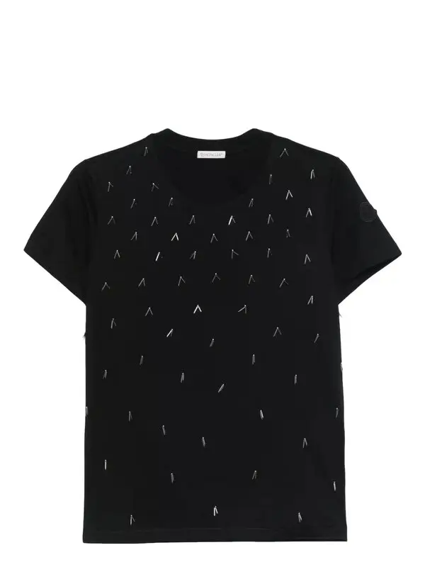 Moncler Embellished Crewneck T-shirt - Black