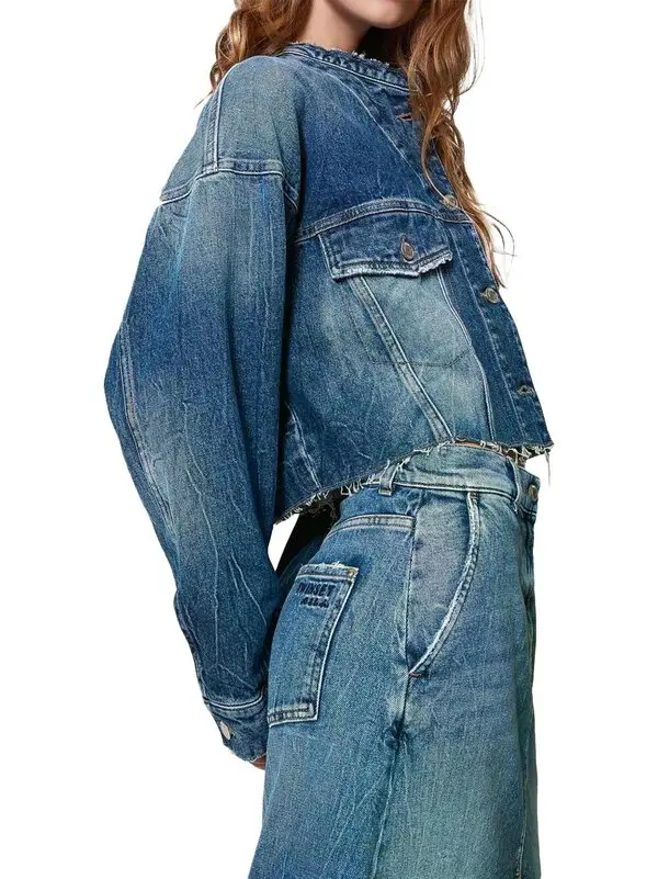 TWINSET Denim Trucker Jacket - Blue