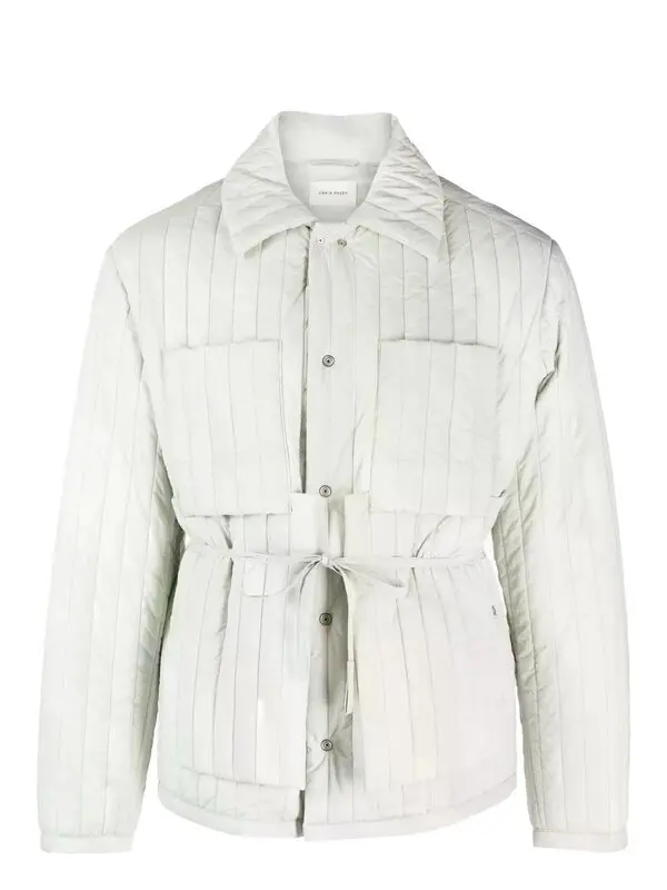 CRAIG GREEN Belted Quilted Shirt Jacket - Grey