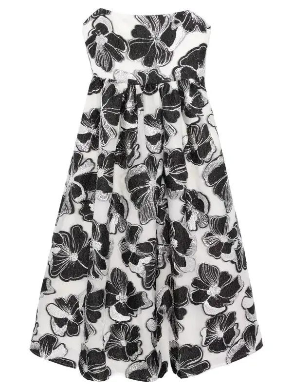 Stine Goya Floral Jacquard Midi Dress - White