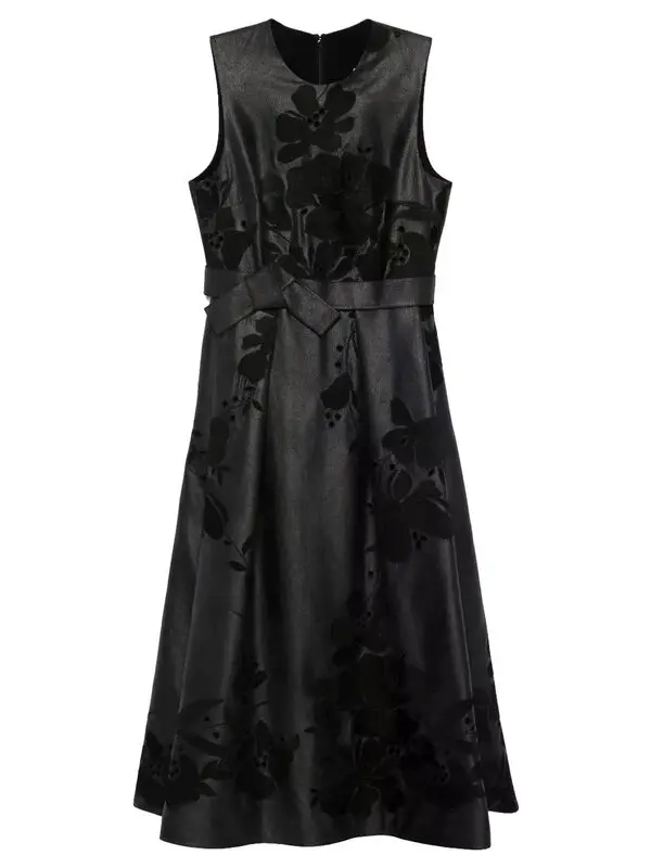Elie Saab Floral-embroidered Maxi Dress - Black