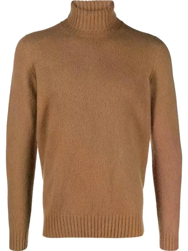 DRUMOHR Roll-neck Lambs Wool Jumper - Neutrals