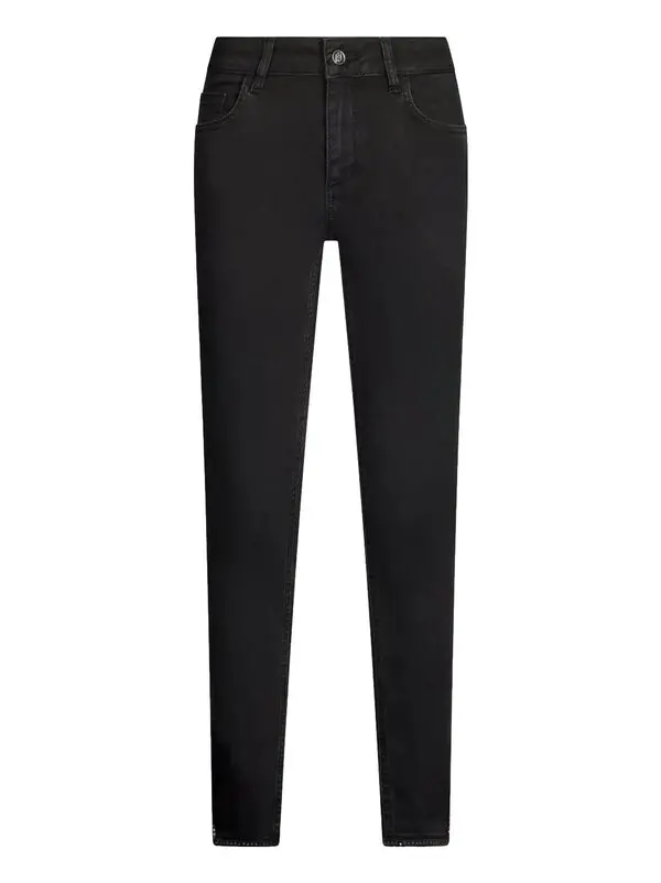 Liu Jo Skinny Jeans With Embellished Cuffs - Black