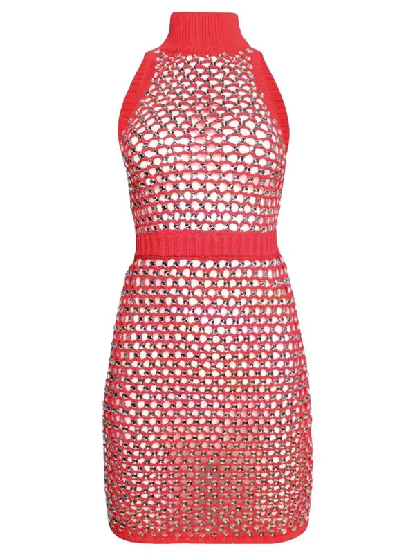DIOTIMA Sly Open-knit Minidress - Red
