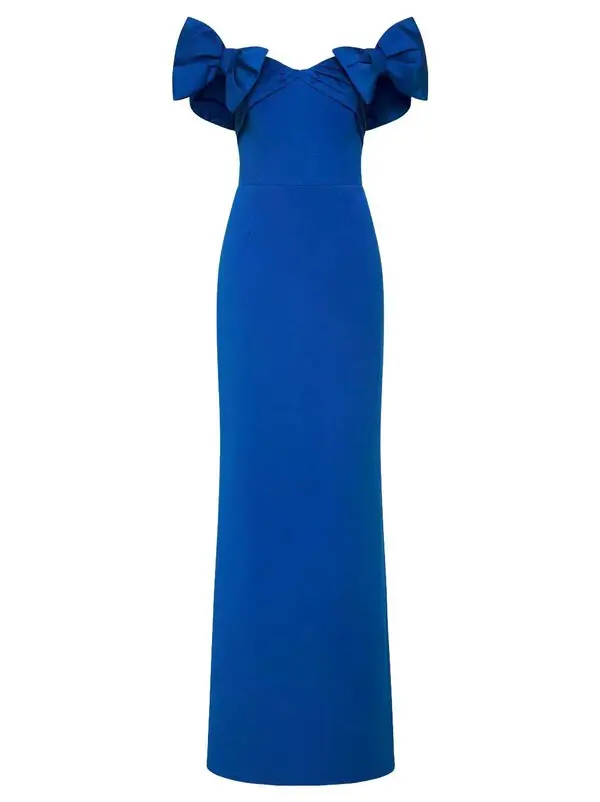 Rebecca Vallance Antonella Off-shoulder Gown - Blue