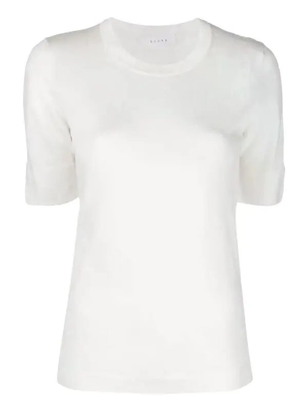 LISKA Crew-neck Knitted Top - Neutrals