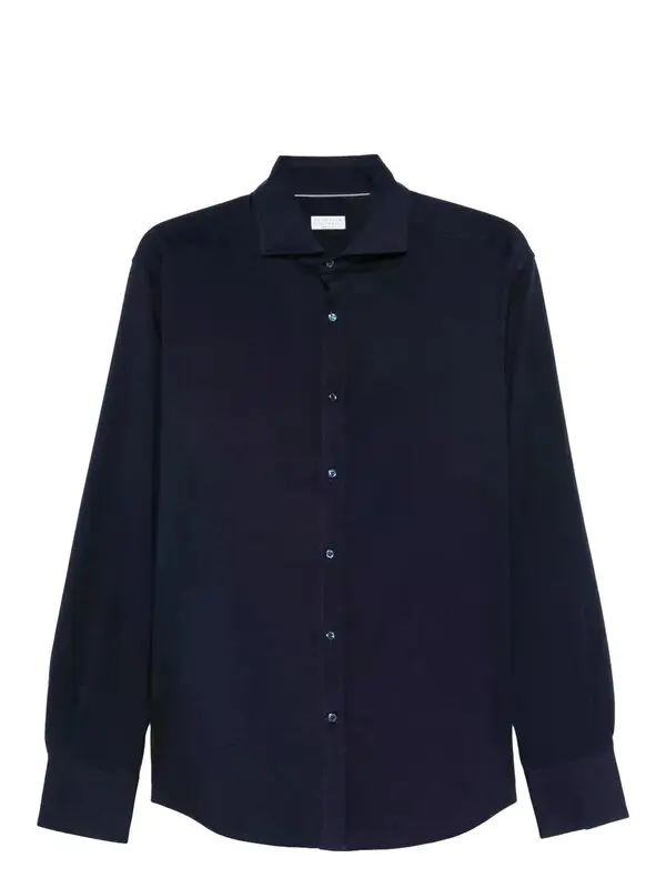 Brunello Cucinelli Cotton Shirt - Blue