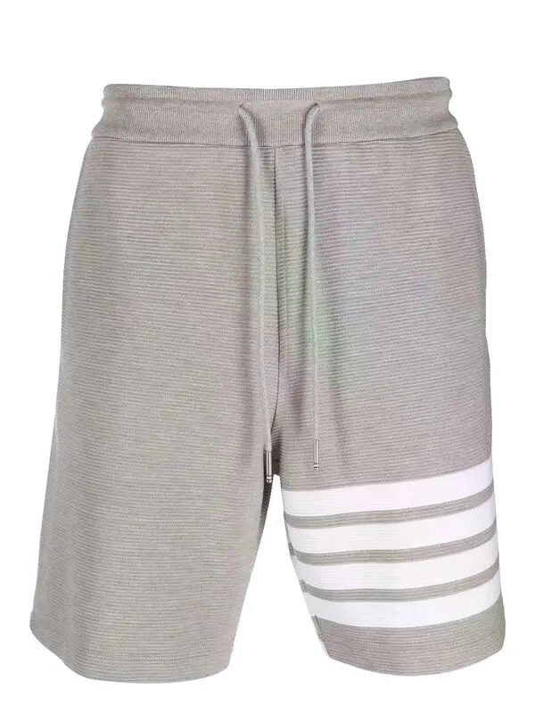 Thom Browne Ottoman Striped Track Shorts - Grey