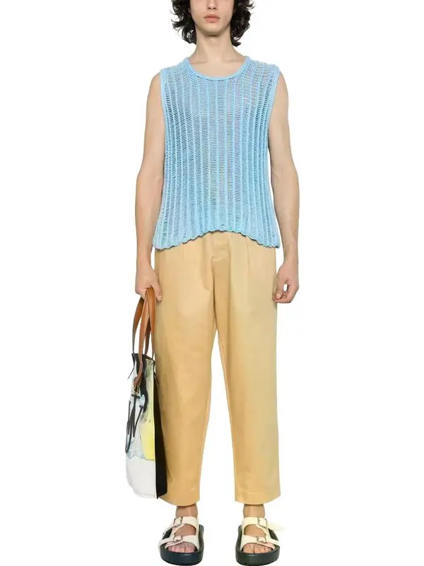 Marni Gabardine Tapered Trousers - Neutrals