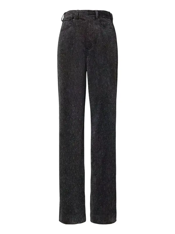 Tory Burch Wide-leg Corduroy Trousers - Grey