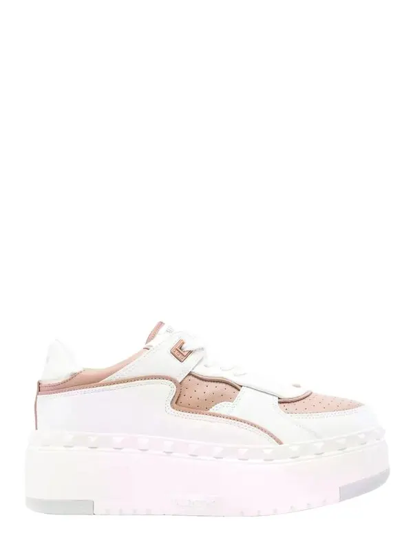 Valentino Garavani Freedots Xl Leather Sneakers - Neutrals