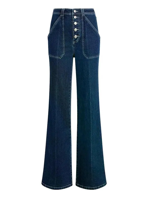 Cinq À Sept Dorothea High-waist Flared Jeans - Blue