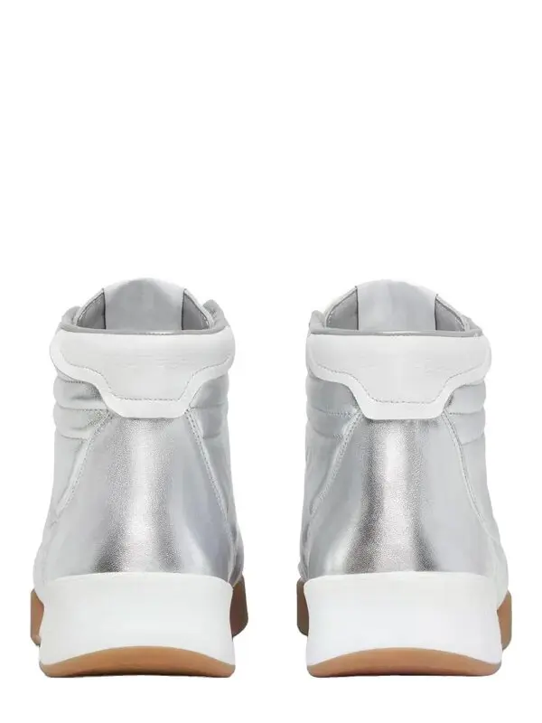 COURREGES Mid Club 02 Leather Sneakers - Silver