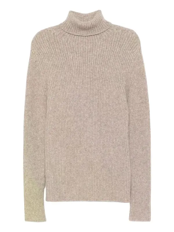 LAUREN MANOOGIAN Soft Ribbed Knit Turtleneck - Neutrals