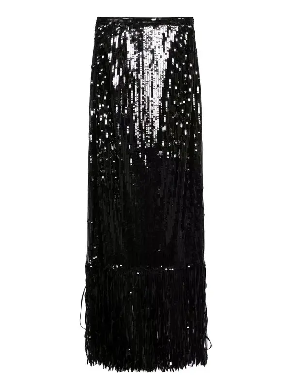 TALLER MARMO Embellished Maxi Skirt - Black