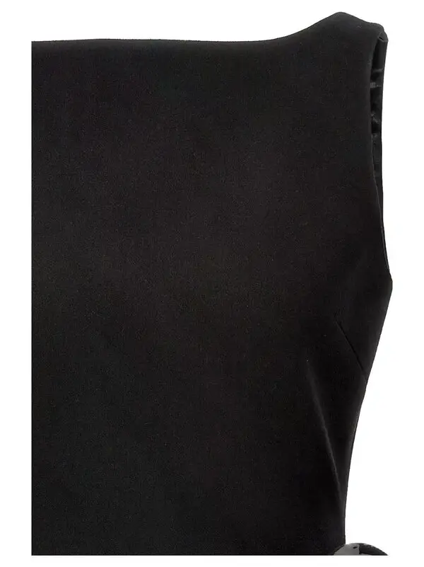 Magda Butrym Floral-appliqué Sheath Mini Dress - Black
