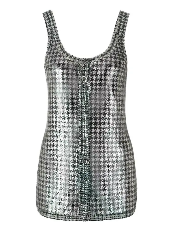Rabanne Metallic Tank Top - Silver
