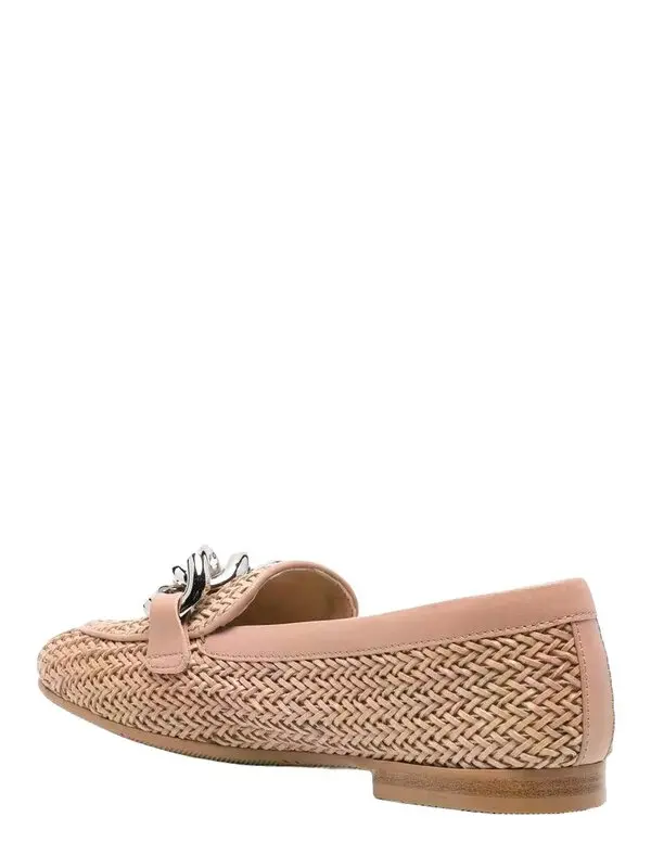 Casadei Chain-link Woven Loafers - Neutrals