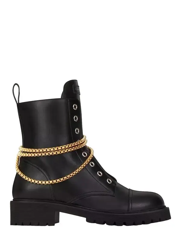 GIUSEPPE ZANOTTI Alexa Chain-detail Lace-up Boots - Black