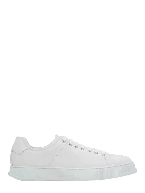 FERRAGAMO Lace-up Leather Low-top Sneakers - White