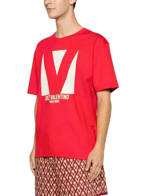 Valentino Garavani Chez-print T-shirt - Red