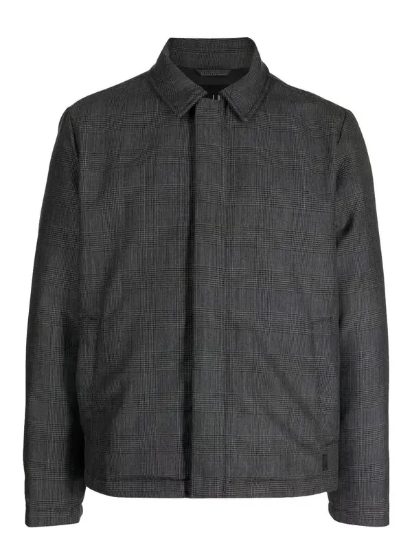 Dunhill Plaid-check Pattern Shirt Jacket - Grey