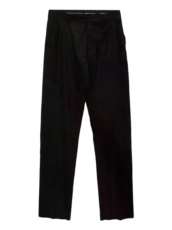 Martine Rose Striped Straight-leg Trousers - Black