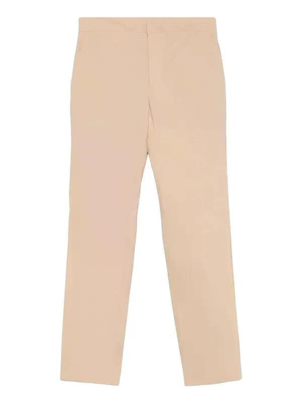 TWINSET Tailored Trousers With Logo Plaque - Neutrals