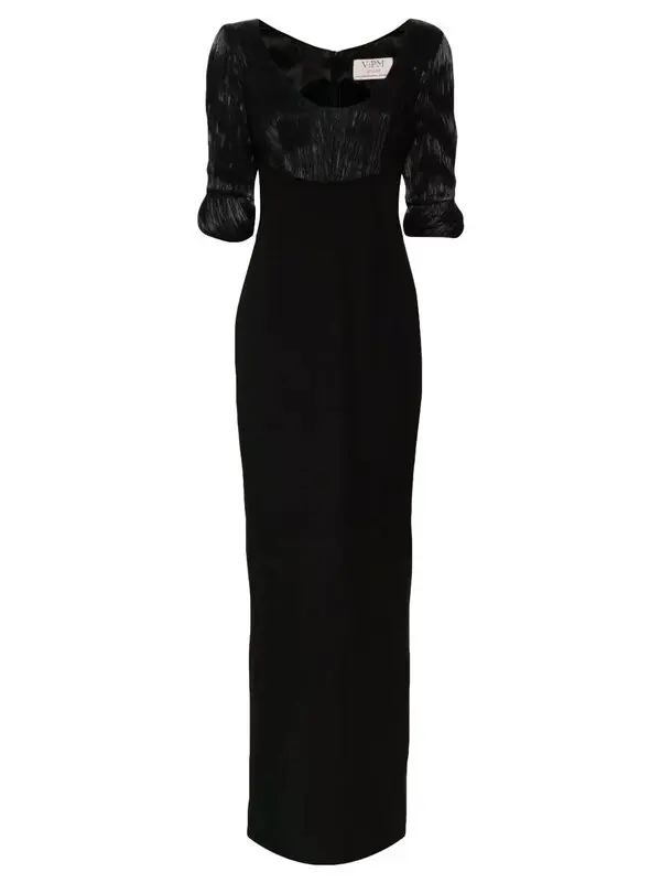 V:PM ATELIER Flora Scoop-neck Gown - Black