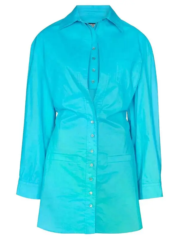 Jacquemus Layered Shirt Dress - Blue