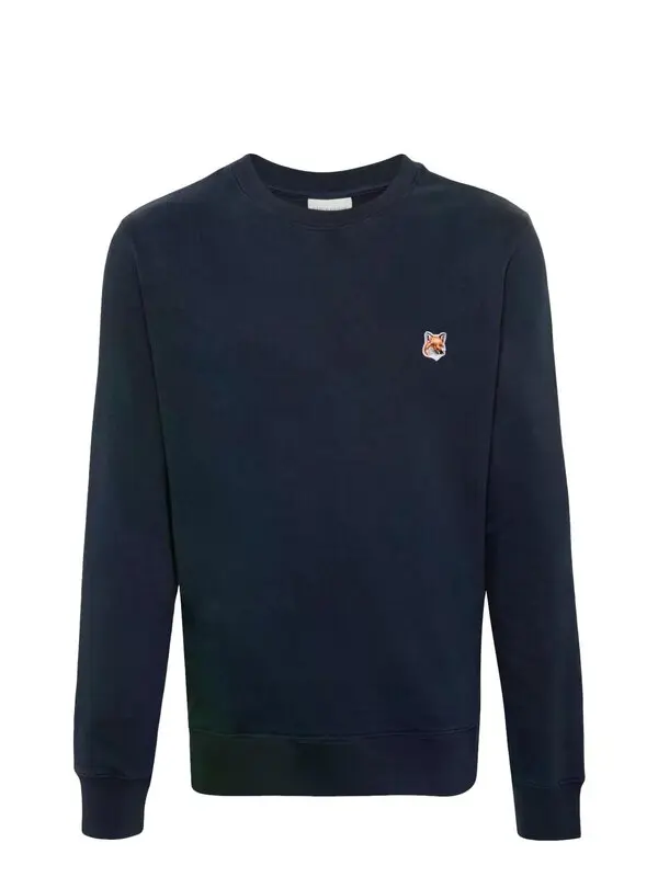 Maison Kitsuné Bold Fox Head Cotton Sweatshirt - Blue