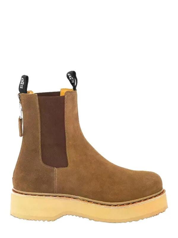 R13 Single Stack Chelsea Boots - Brown