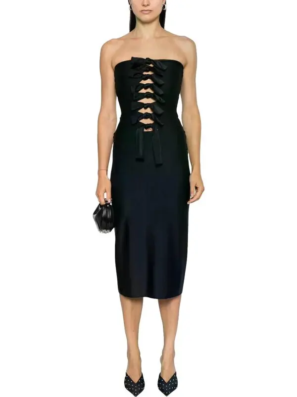 Coperni Knot-detail Jersey Dress - Black