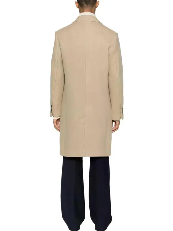 AMI Paris Virgin Wool Single-breasted Coat - Neutrals
