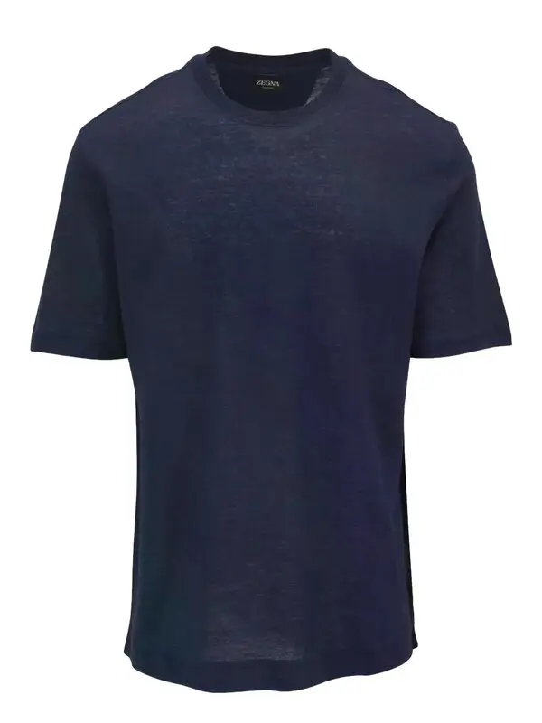 Zegna Mélange-effect T-shirt - Blue