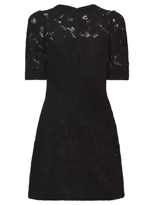 Proenza Schouler Floral Lace Dress - Black