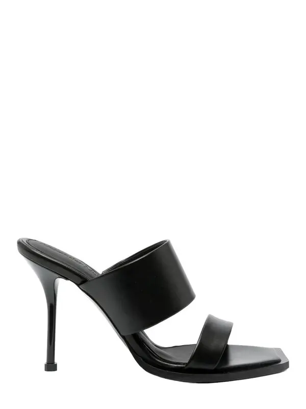 Alexander McQueen Leather Stiletto Sandals - Black
