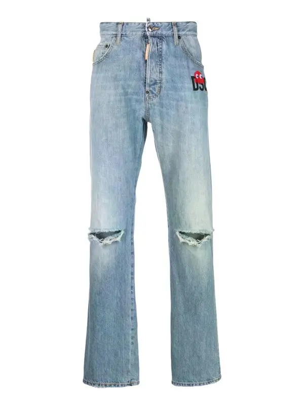 Dsquared2 Logo-print Bootcut Jeans - Blue