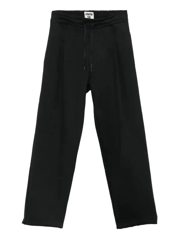 A PAPER KID Cotton Jersey Track Pants - Black