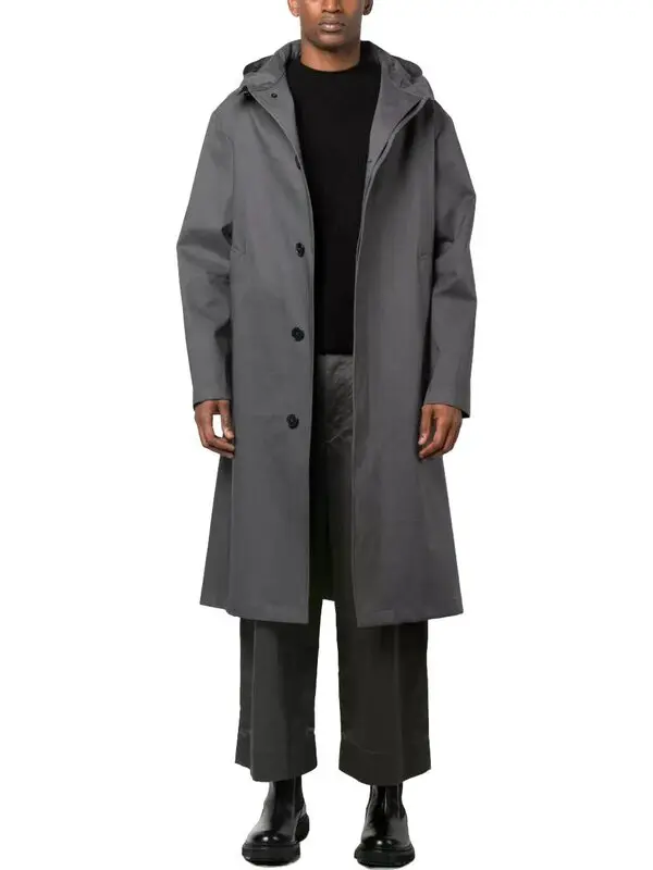 Mackintosh Wolfson Hooded Raincoat - Grey