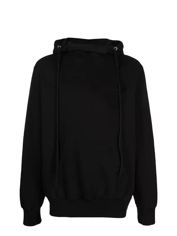 WINNIE N.Y.C Cotton Jersey Fleece Hoodie - Black
