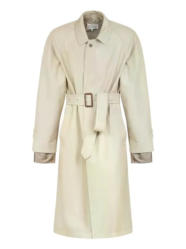 MAISON MARGIELA Layered Belted Trench Coat - Neutrals