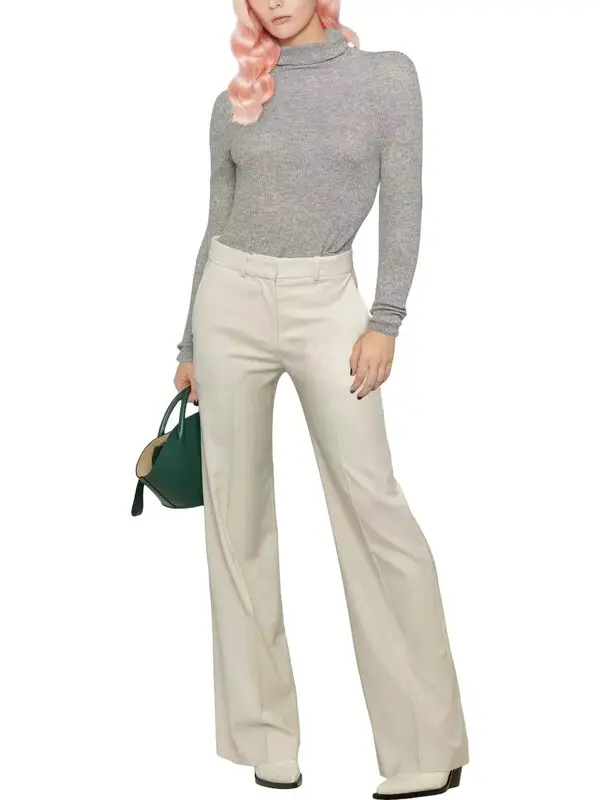 Fabiana Filippi Ribbed Roll Neck Jumper - Grey