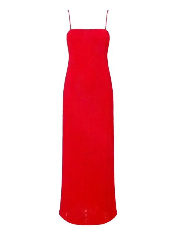 Proenza Schouler Suki Ribbed Knit Dress - Red