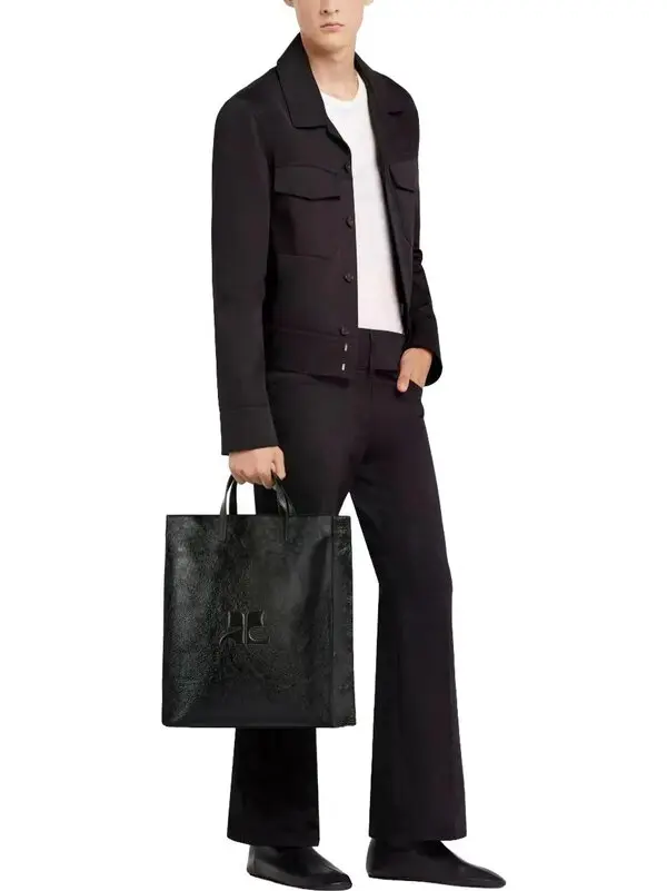 COURREGES Naplack Tote Bag - Black