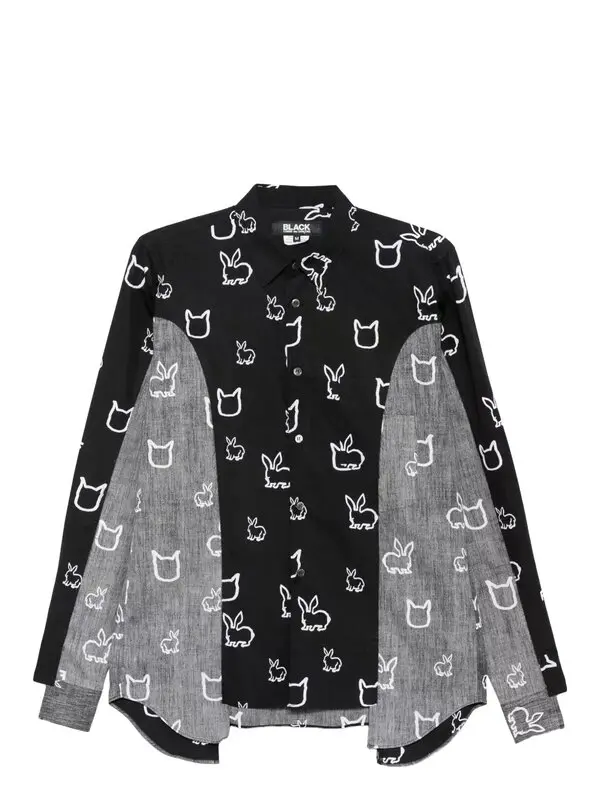 Comme Des Garçons Graphic Print Shirt - Black