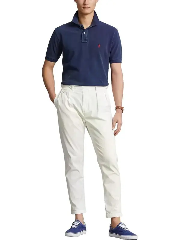 Polo Ralph Lauren Embroidered Cotton Polo Shirt - Blue