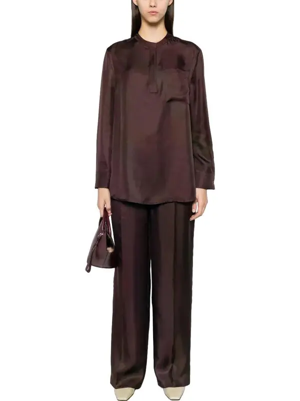Loulou De Saison Eden Silk Shirt - Brown