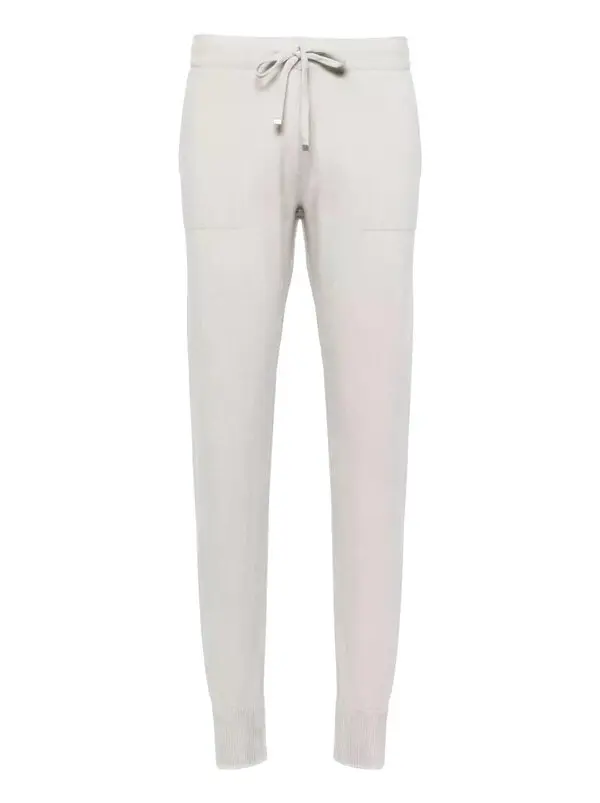 Eleventy Drawstring-fastening Knitted Trousers - Neutrals