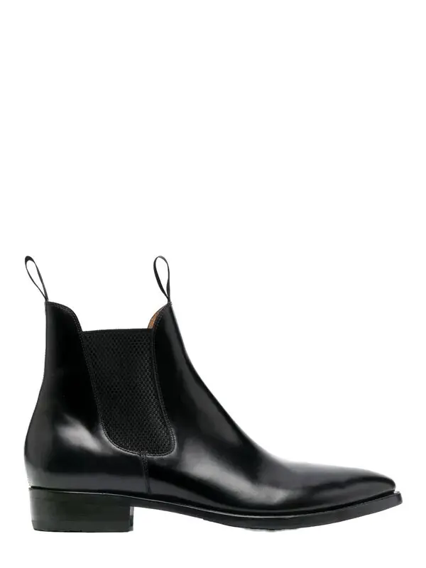 FURSAC Double Pull-tab Leather Chelsea Boots - Black